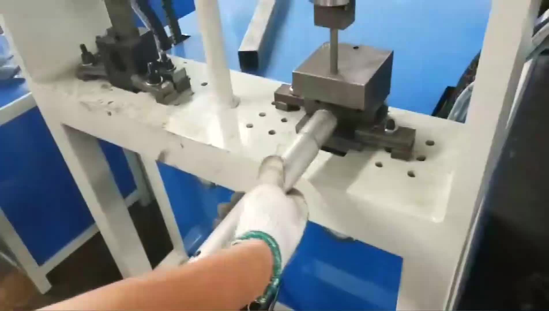 双控管头冲孔机 铝型材打孔器