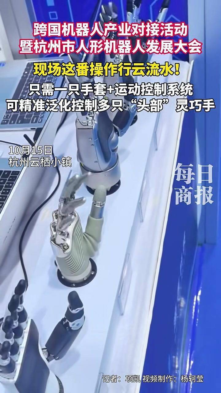 跨国机器人产业对接活动暨杭州市人形机器人发展大会,现场这番操作...