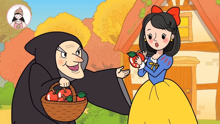 宝宝睡前52个经典慢速英文动画故事—NO.1《白雪公主》