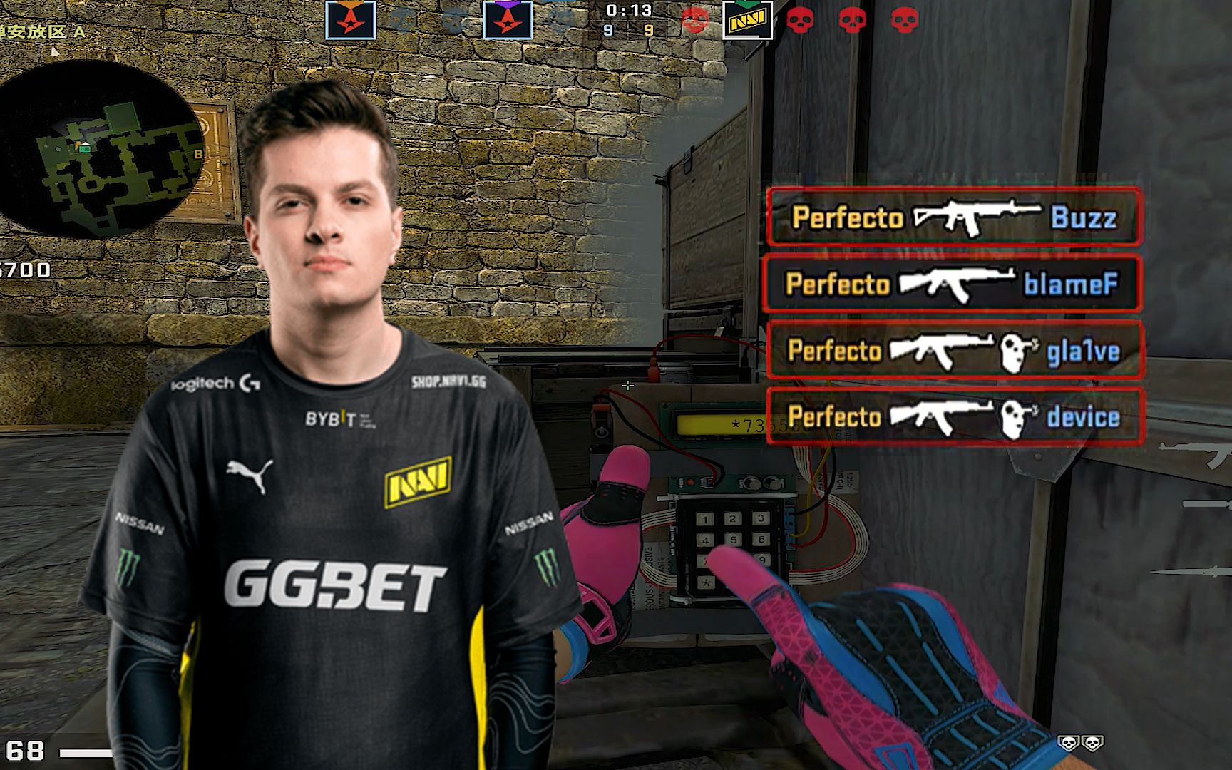 【第一视角】残局的神!Perfecto包点极致身位控制1v3四杀Astralis!| ...