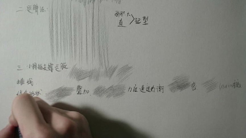 素描零基础入门:第二讲:握笔排线