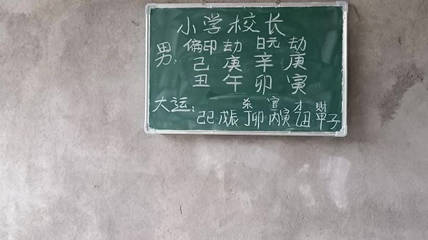 昔日小学校长的八字分析