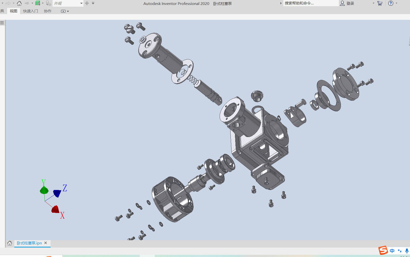 ...相比比赛的时候还是有进步的,inventor建模第十四届江西成图省赛题