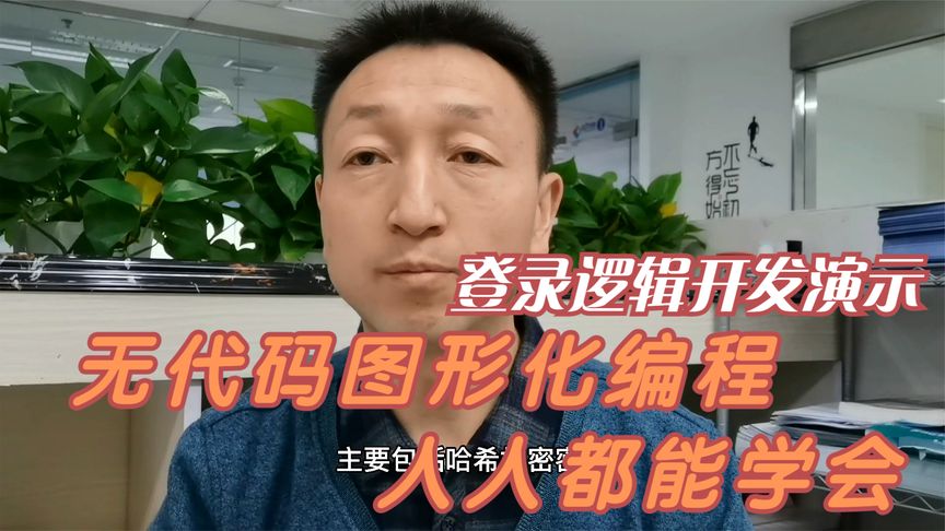 无代码图形化编程,演示登录逻辑设计开发过程