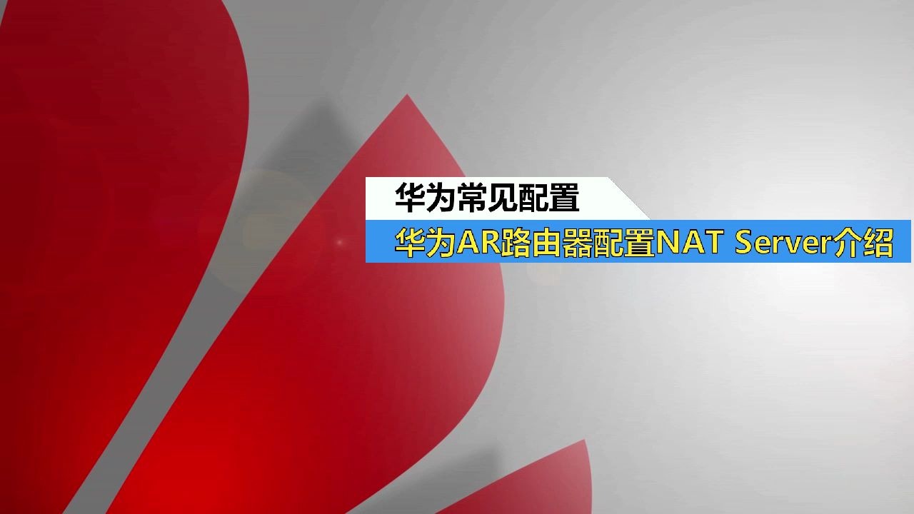 华为常见配置,AR系列路由器,配置NAT Server