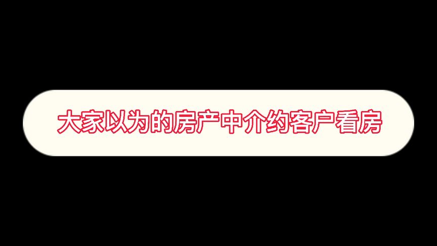 真实的房产中介约客户看房