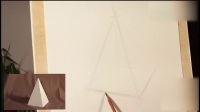 素描步骤素描基础入门教程石膏几何体结构素描,四棱锥体的画法教程...
