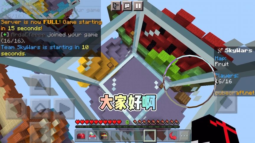 我来玩我的世界国际服服务器啦