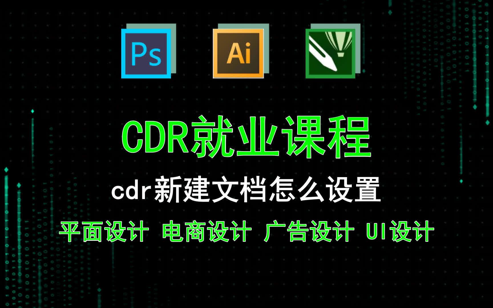 【CDR就业课程】cdr新建文档怎么设置 cdr海报尺寸一般多大?