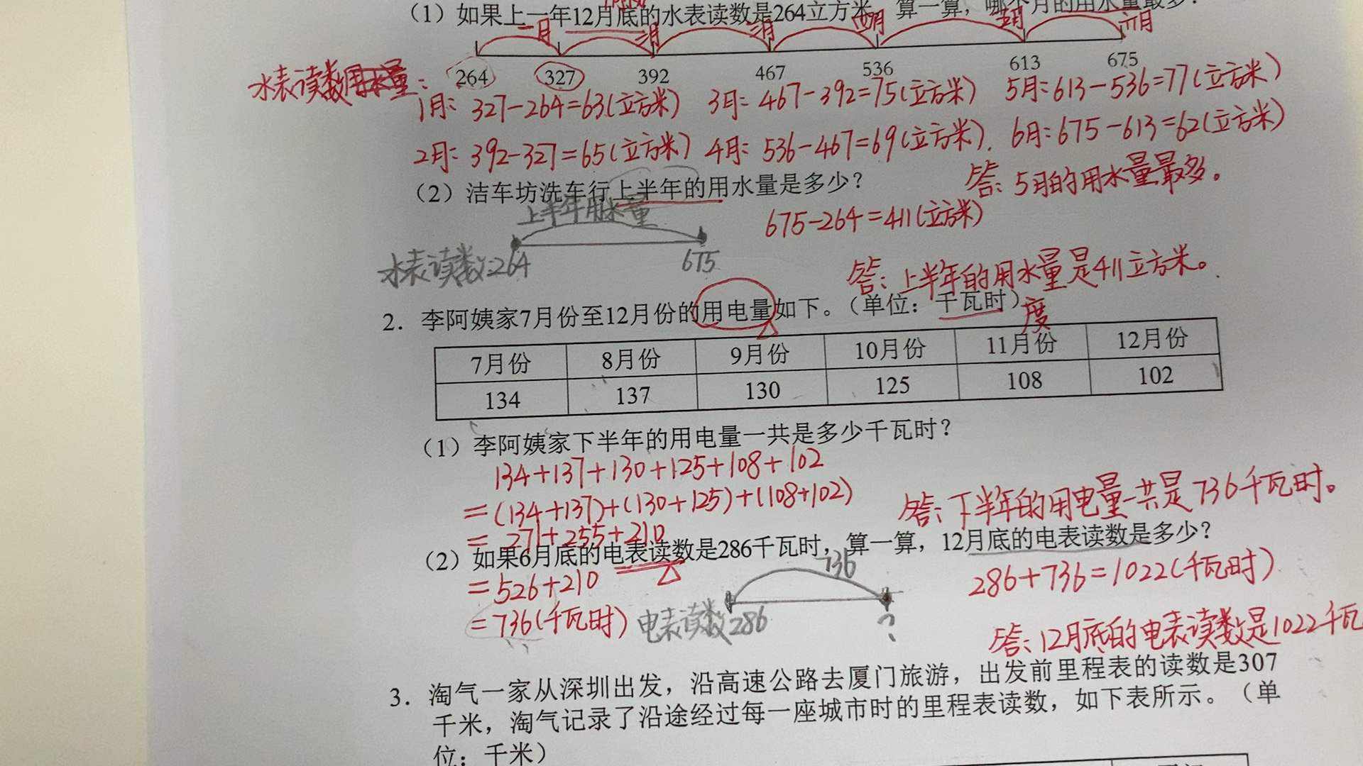 里程表(二)习题讲解第一部分