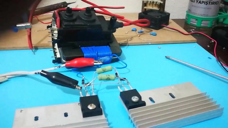 2N3055反激式高压变压器驱动器,等离子体发生器