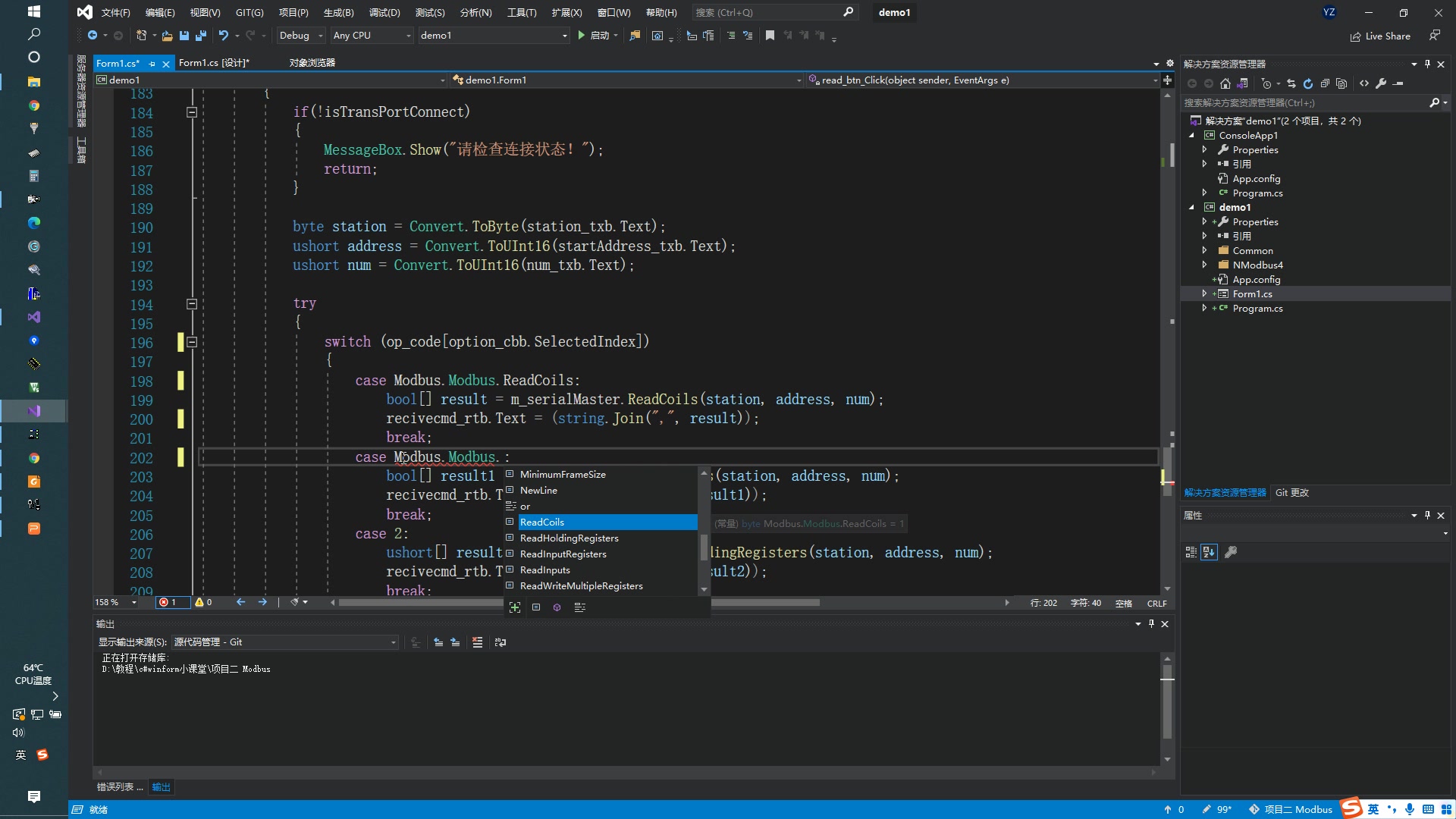 C# modbus 第六课 Nmodbus数据写入
