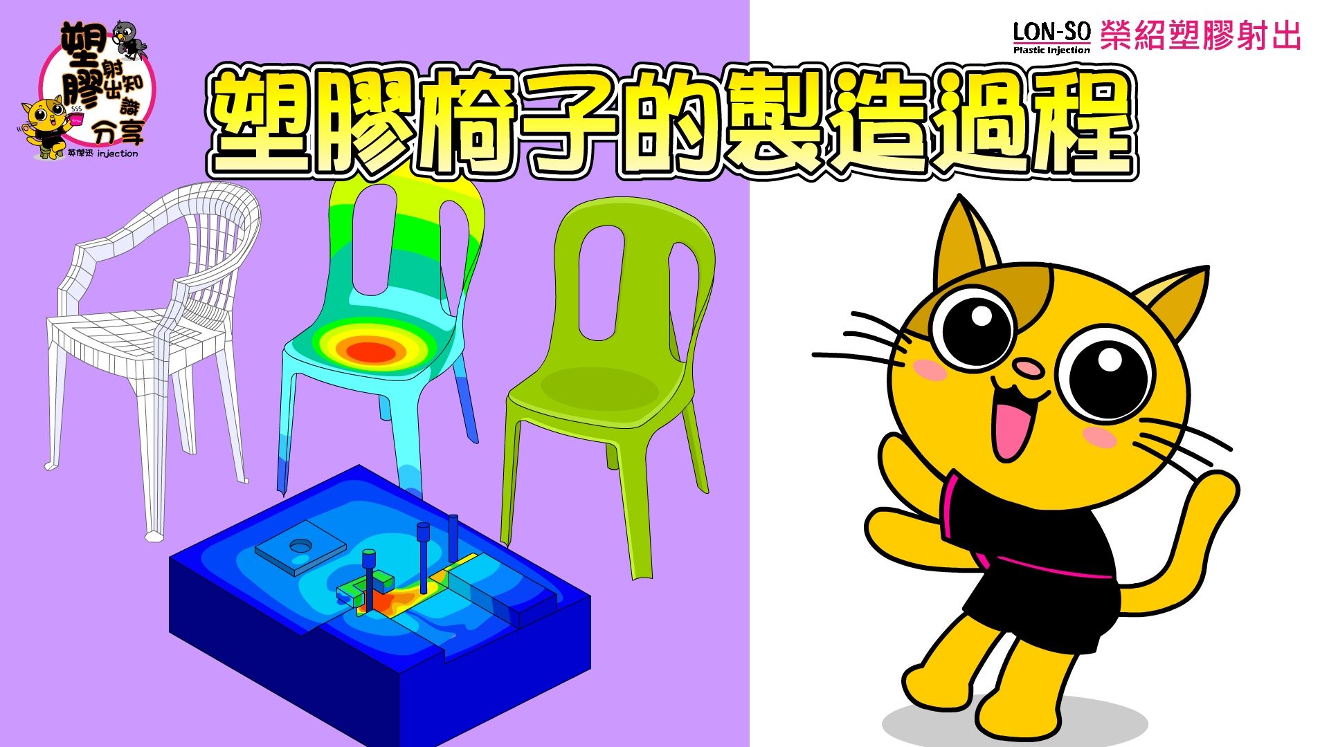 注塑成型知认分享:064_塑胶椅的制造过程,你家有几张塑胶椅啊