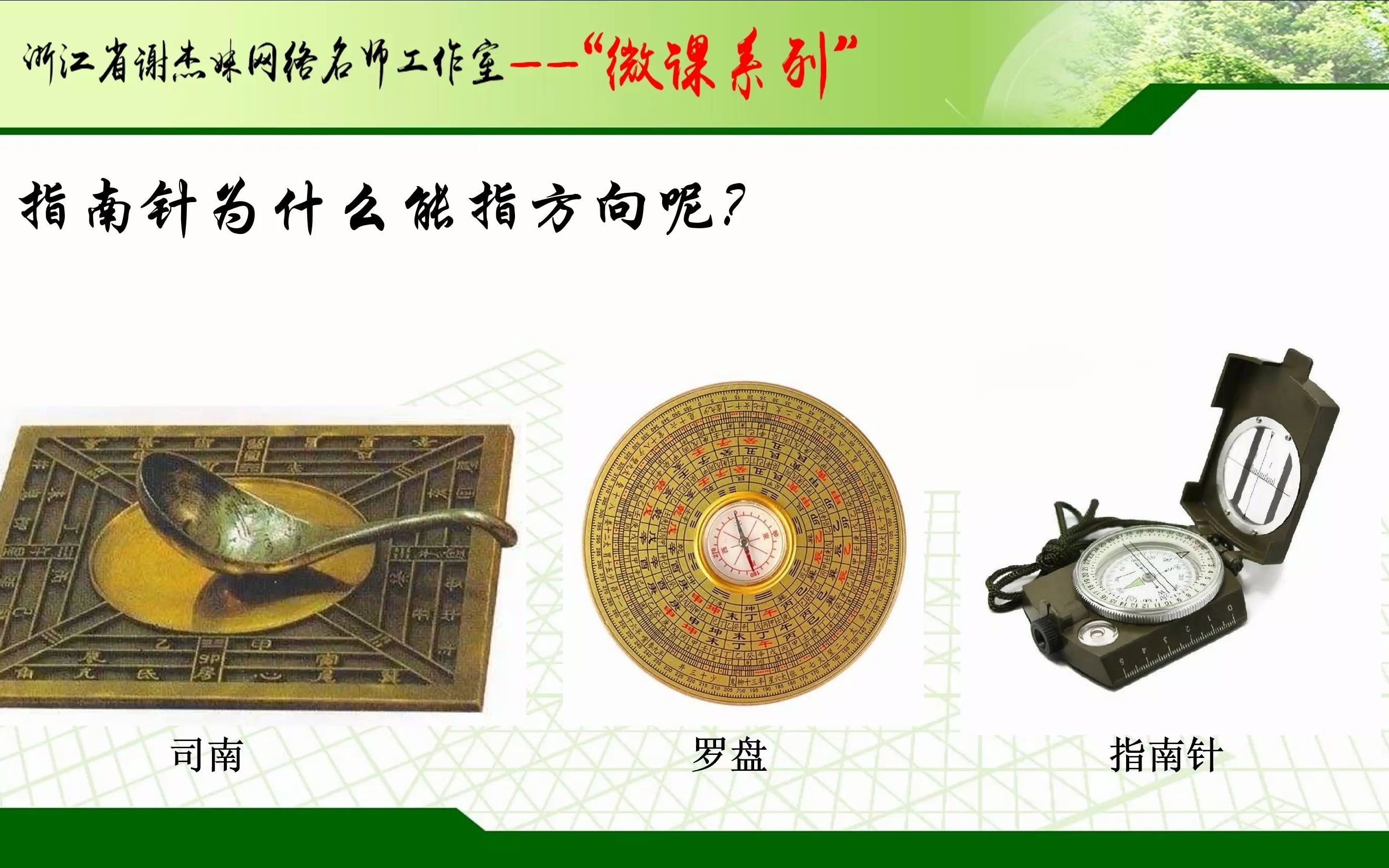 微课:指南针为什么能指方向