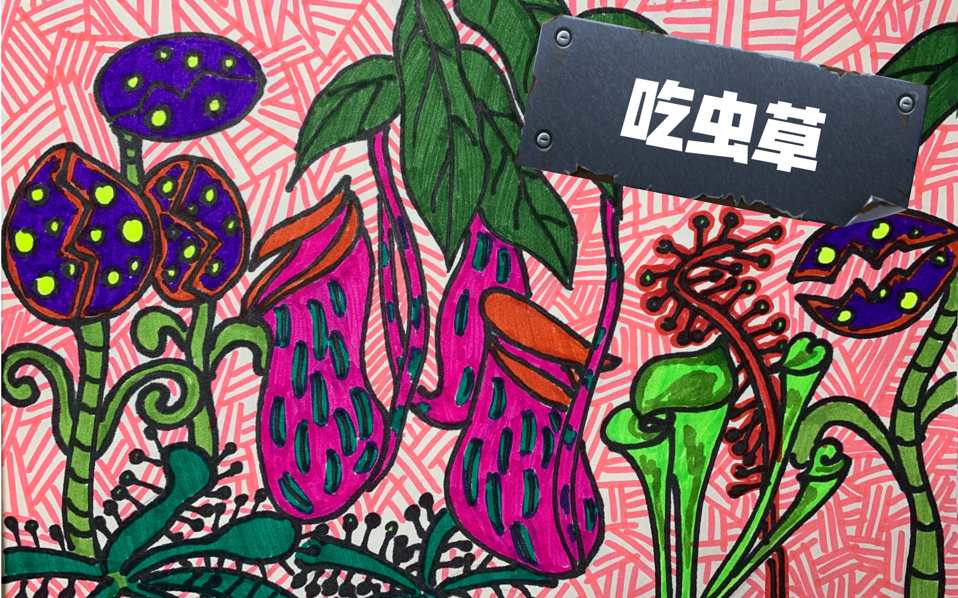 儿童画 《教程》一起来学习《吃虫草》吧