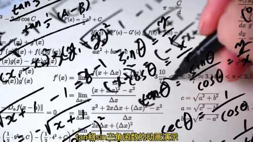 tan和sin三角函数的动画演示数学探索宇宙