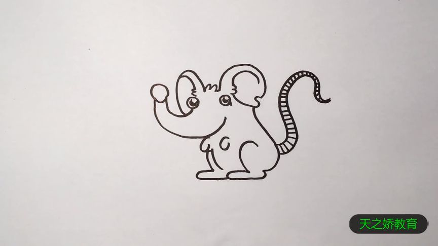 非常简单!如何将单词Mouse变成卡通鼠标?儿童纸上艺术