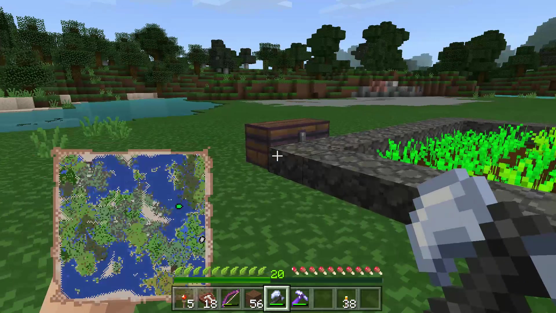 我的世界左手地图,快速种菜机,自动宰牛场