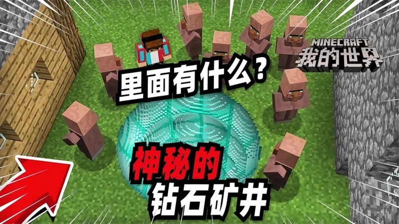 我的世界:玩家在村子中发现了一个神秘的钻石矿井,里面有什么
