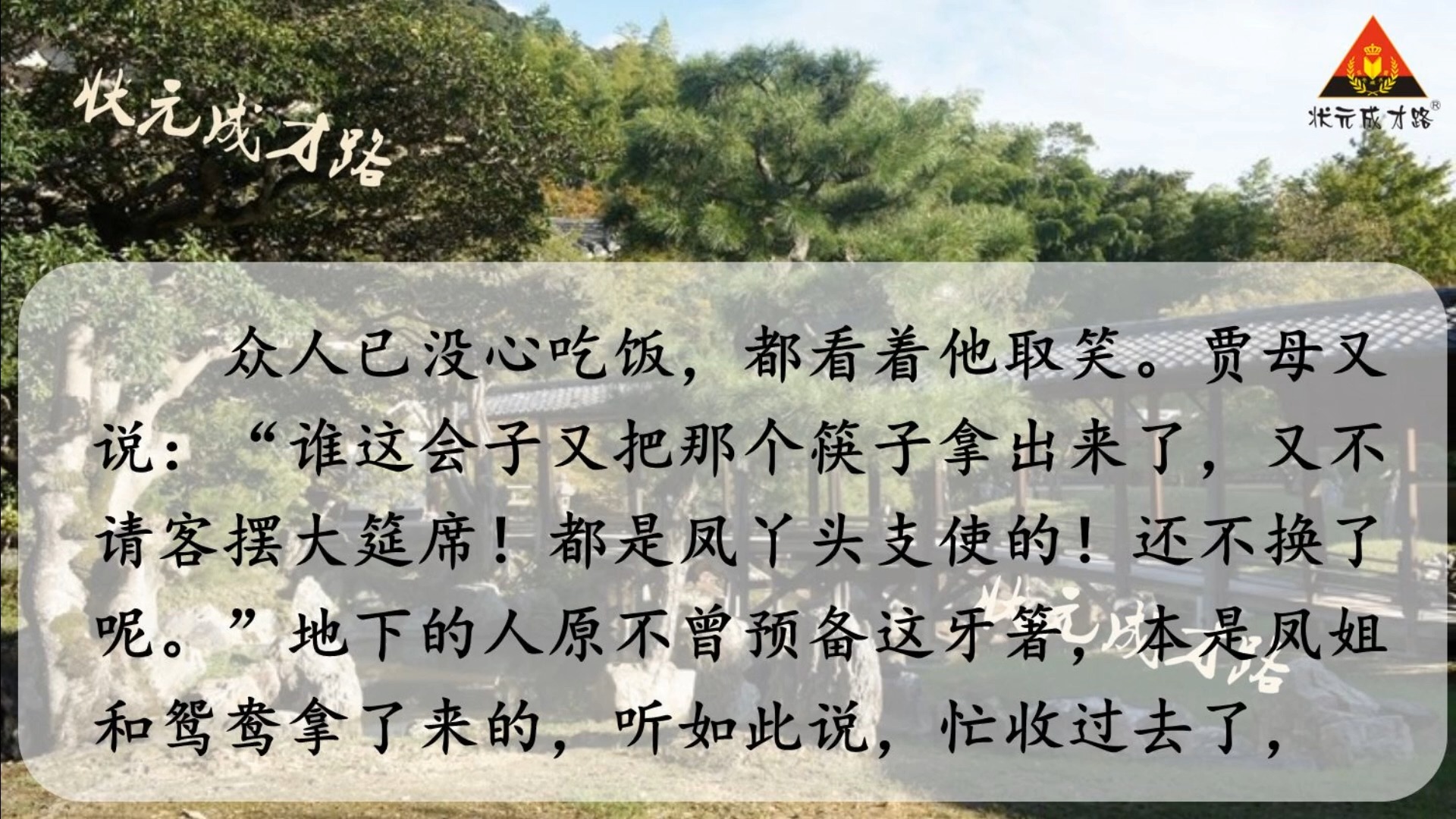 25 刘姥姥进大观园(朗读)