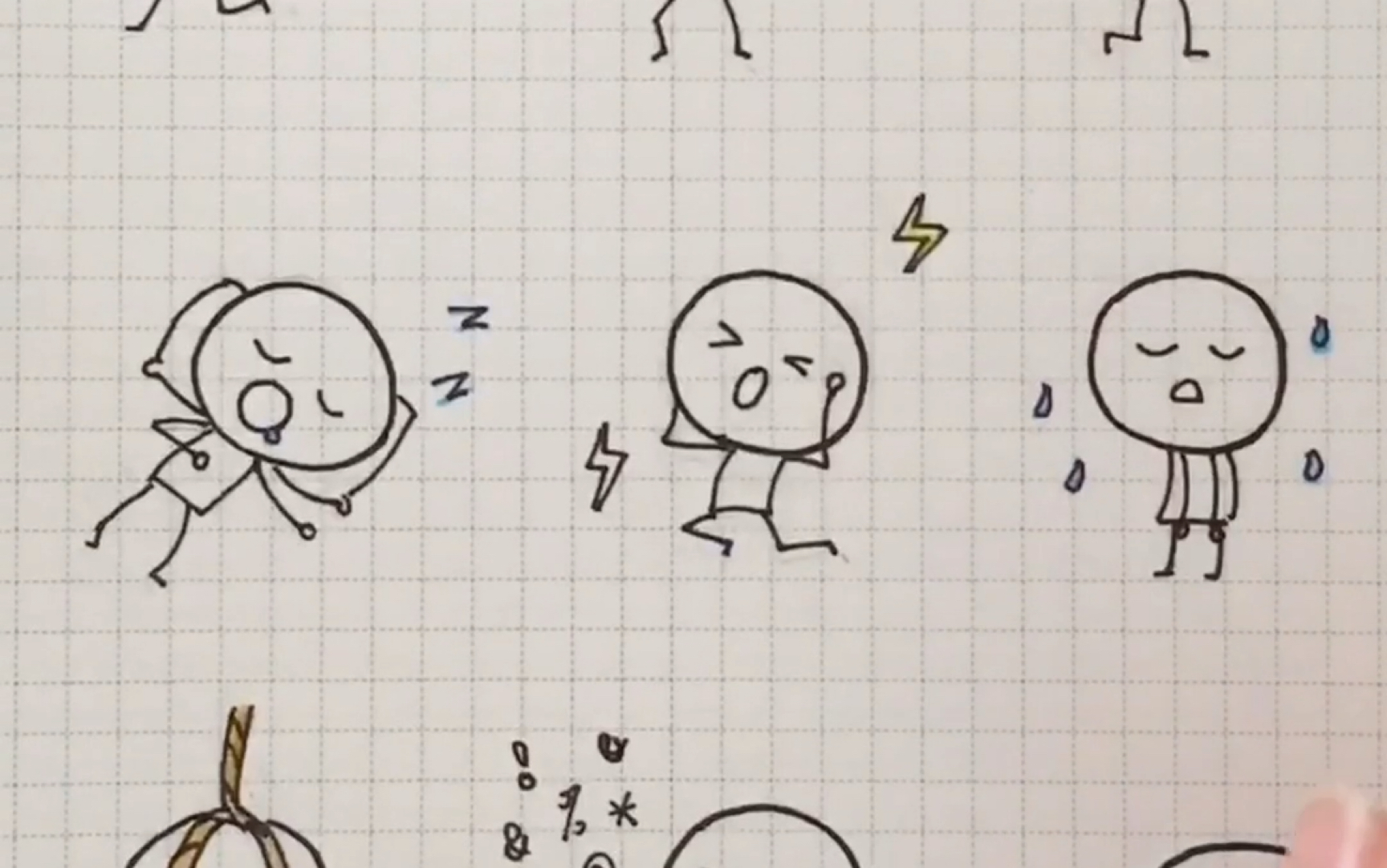 简笔画 火柴人 简笔画教程