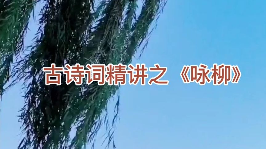 古诗词精讲之《咏柳》