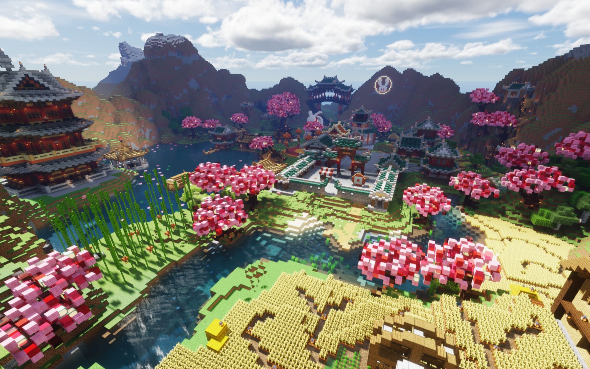 【4K】【MC新年】用MC,从桃花源,开启新的一年_我的世界