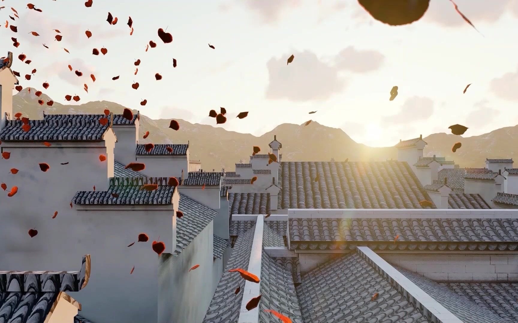 南屏村半榻山房古建测绘建筑模型动画