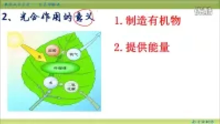 【生物大师】初中生物微课教学视频第28集:光合作用的实质