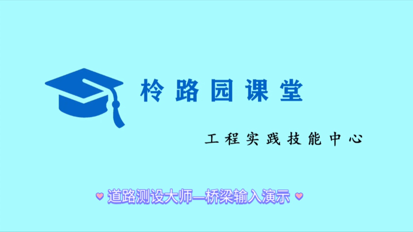 道路测设大师软件—桥梁输入演示