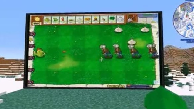 我的世界:植物大战僵尸,巨型仙人掌VS变异僵尸