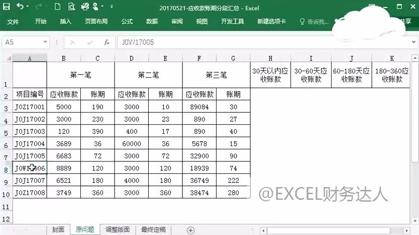 账期分类统计的案例:教你如何进行格式调整