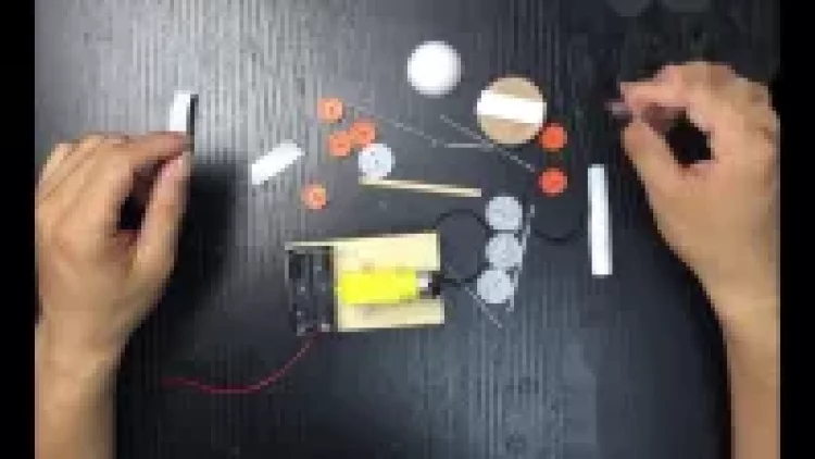 教你如何DIY一个电动坦克车-学生儿童DIY科技小制作手工模型视频