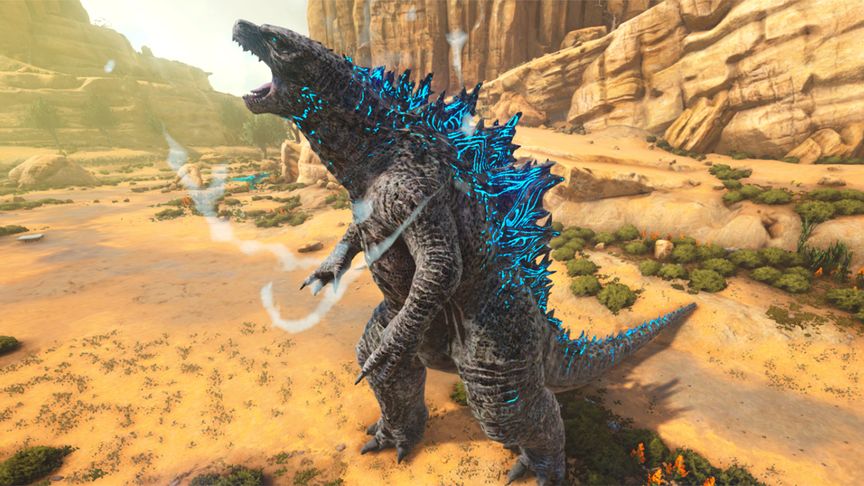 方舟生存进化盖亚 大战怪兽之王哥斯拉