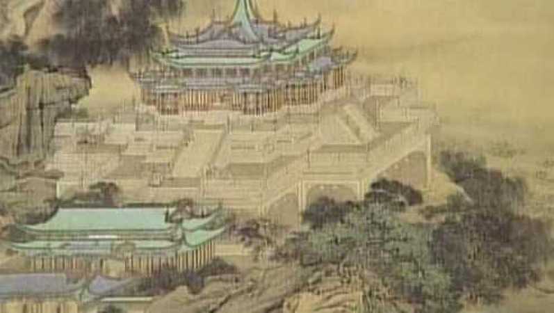 二袁将青绿山水与精密的画合为一体,改变了界画呆板的面貌