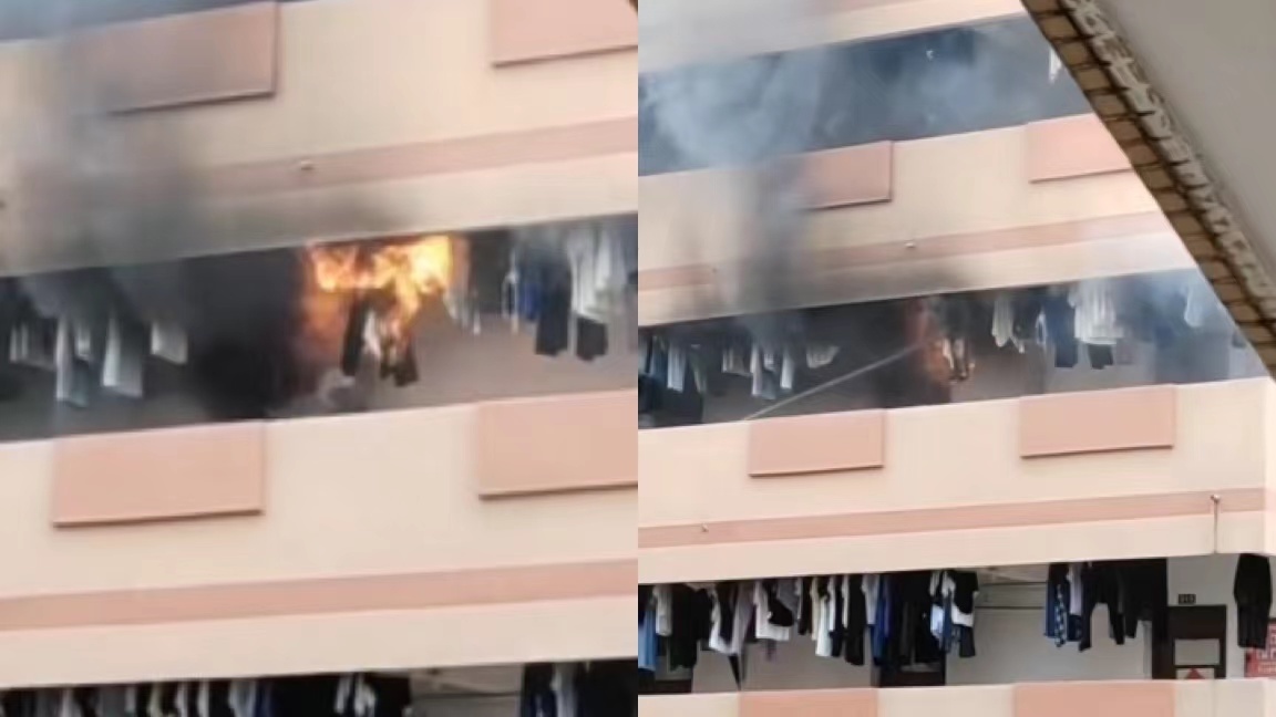 桂林一高校宿舍发生火灾,知情人称有学生跳楼逃生,区宣传部:具体情况.