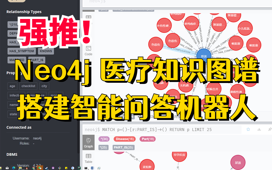 20分钟教你用Neo4j医疗知识图谱搭建智能问答机器人 !超简单~