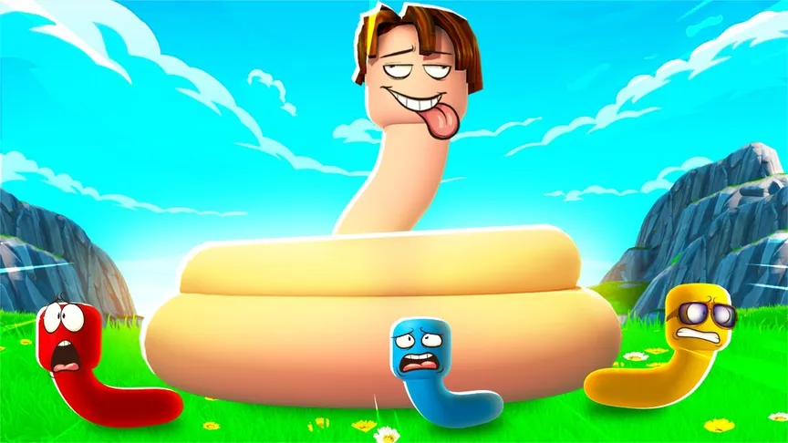 Roblox贪吃蛇模拟器:太惨了巨大彩虹蛇把我包围了!小飞象解说