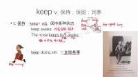 中学英语词汇 白词系列——keep的基本用法
