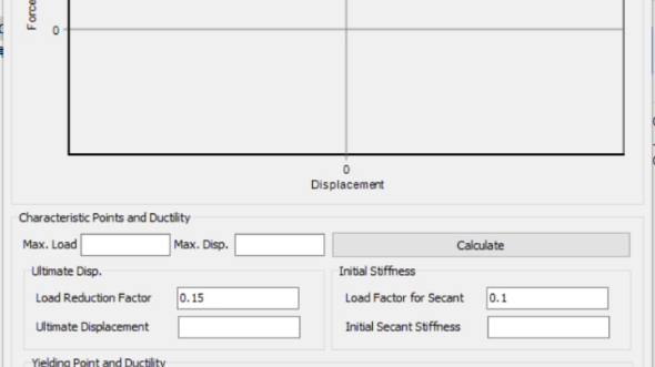 荷载位移曲线计算等效屈服点以及延性计算软件,很方便使用,包含等...