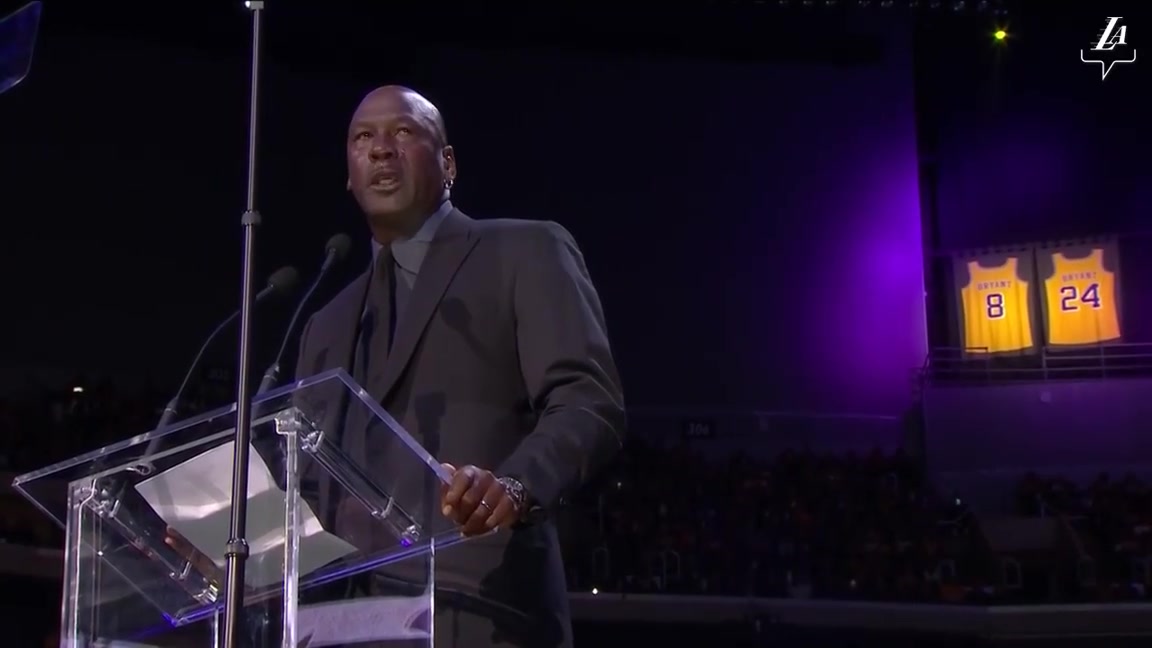 迈克尔乔丹怀念科比:“when Kobe Bryant died, a piece of me died.”