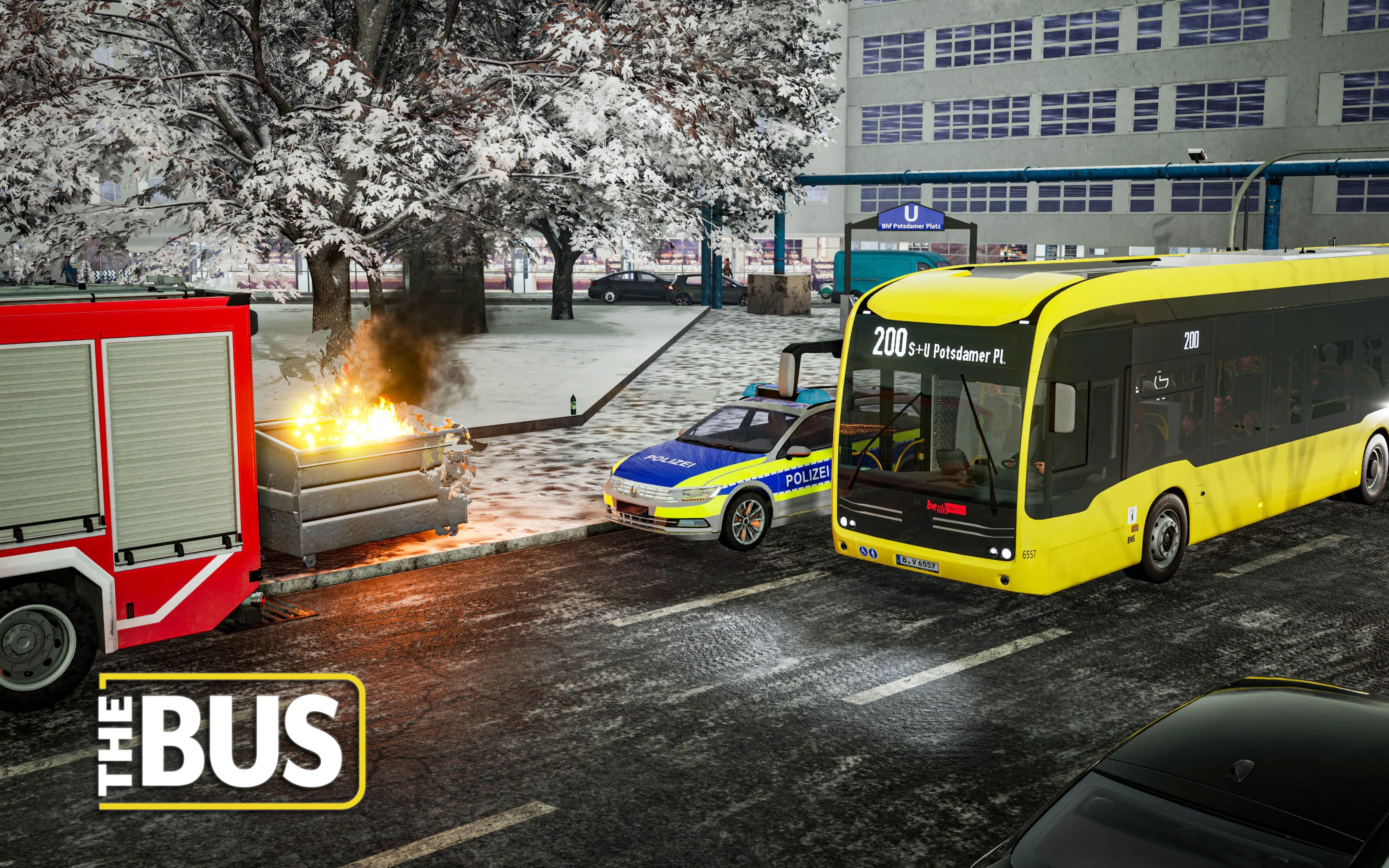 《The Bus》运行改线后的200路途中还遇到垃圾桶起火 | 城市公交模拟