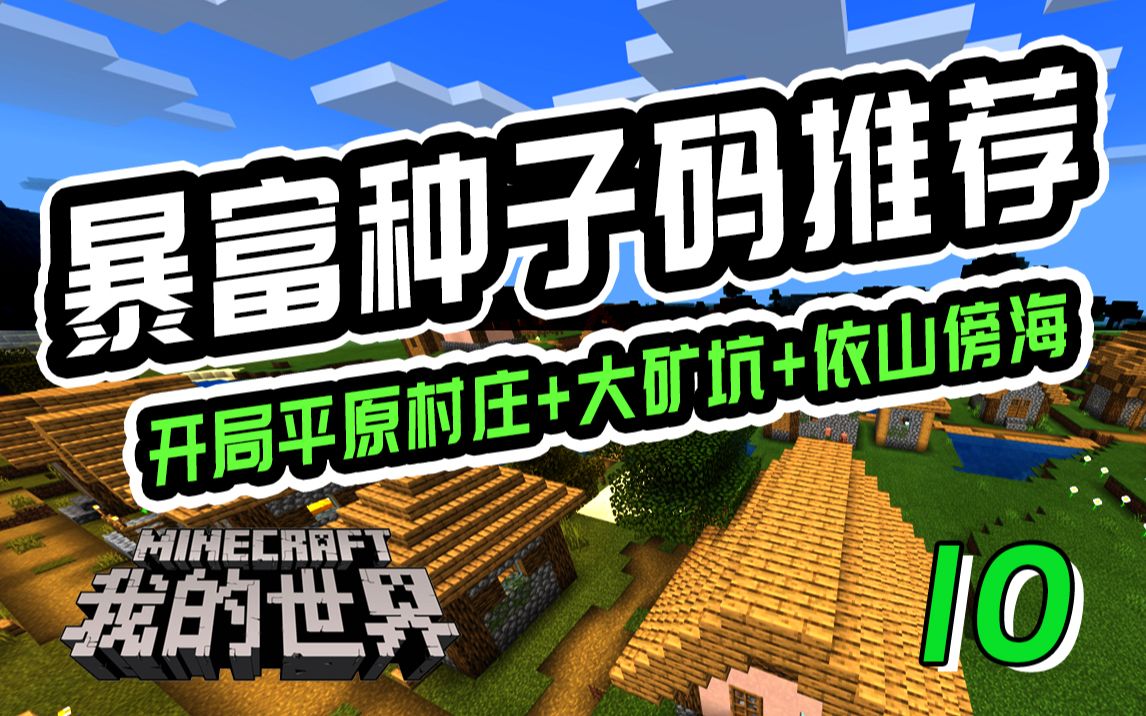 我的世界mc地图种子码推荐:开局平原村庄大矿坑依山傍海手机网易...