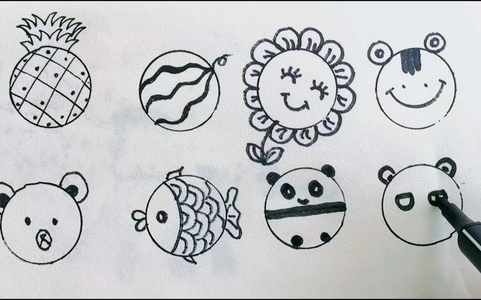 圆形变变变,圆形的几种的画法!