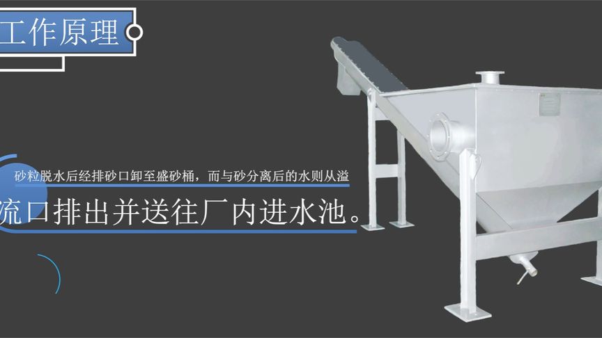 砂水分离机的产品简介、工作原理、适用范围、设备特点