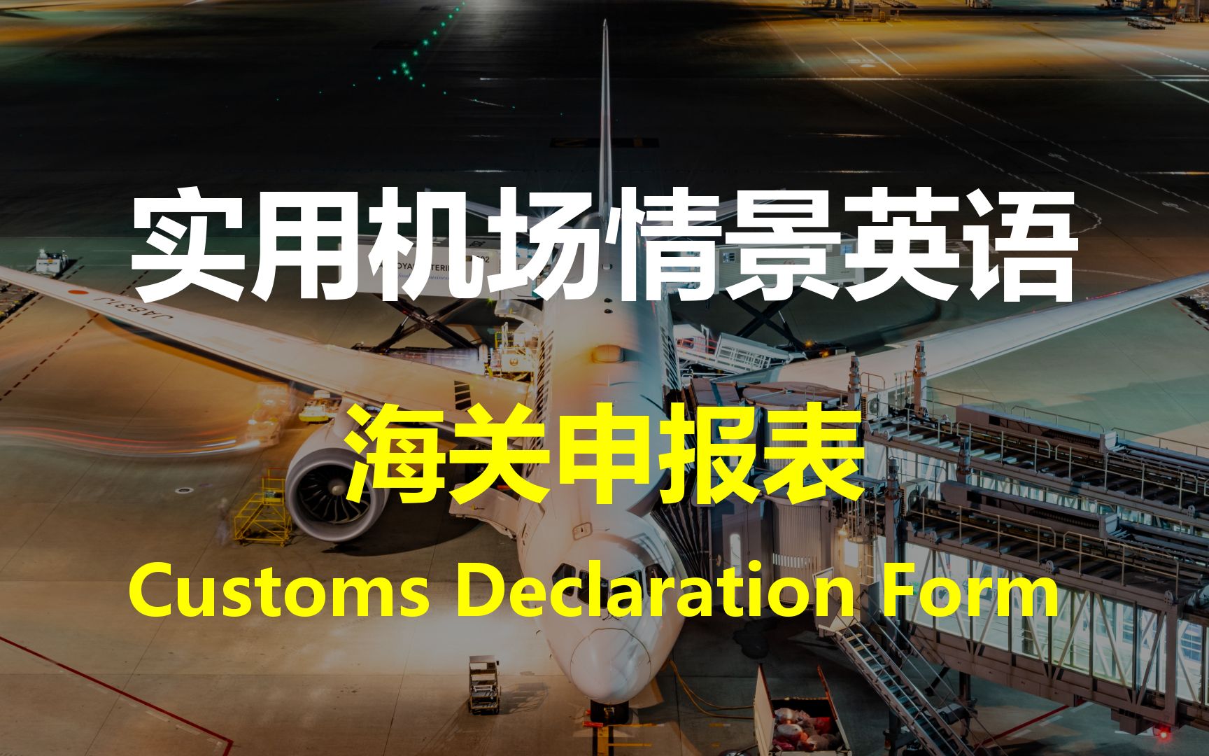 实用高频机场海关情景英语对话:海关申报表(中英双语)| Useful Airport ...