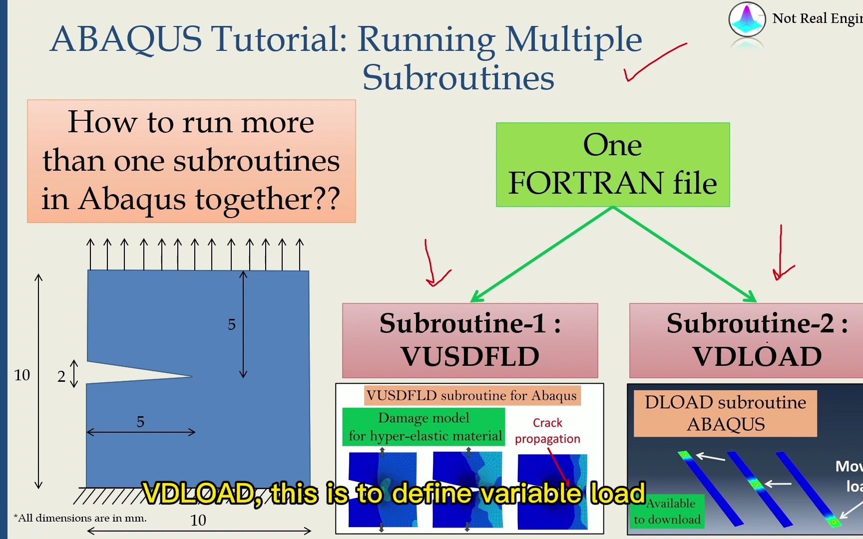 【字幕版】如何在abaqus中使用多个子程序?