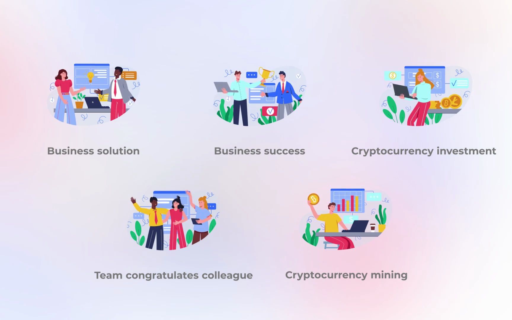 商业平面概念卡通ae模版