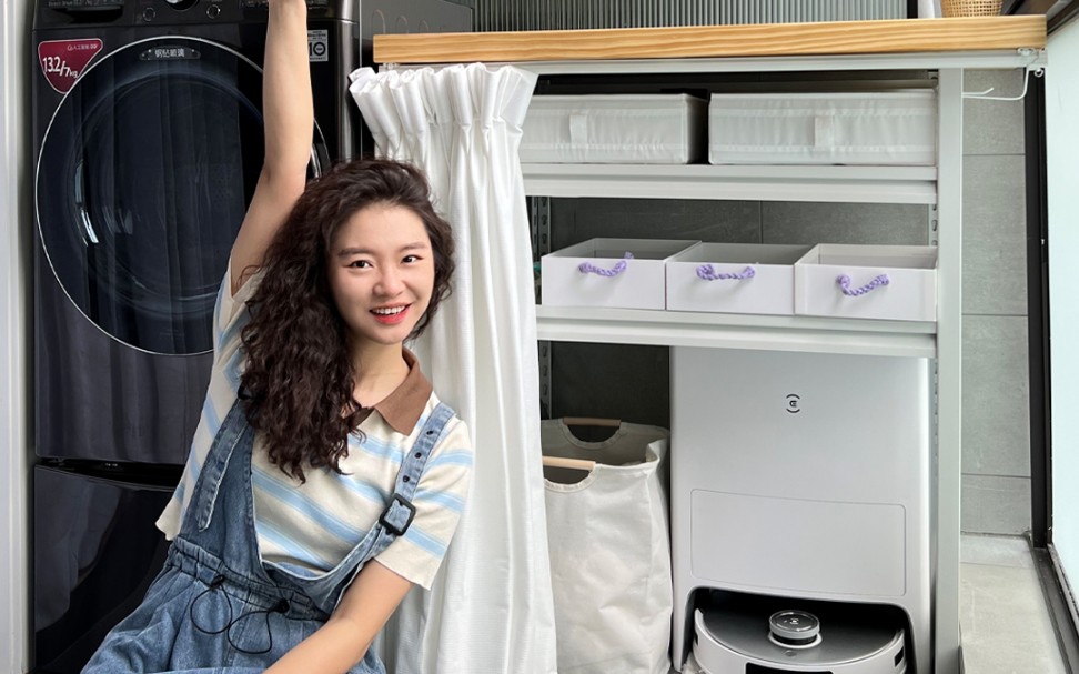 预算400做了个阳台柜,层高可调节,满足不同时期收纳需求～