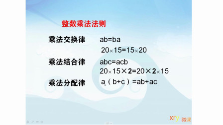 整数乘法运算定律推广到小数微课教学
